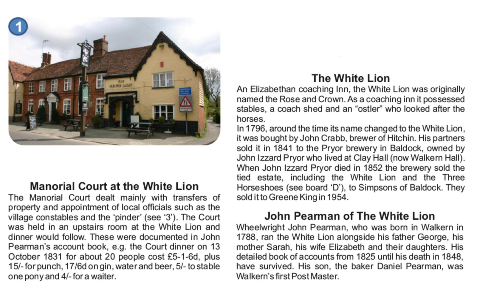 History board C – Walkern History Society